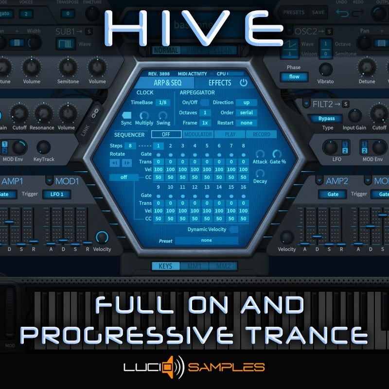 HIVE Full On and Progressive Trance - Banque de sons pour synth Hive