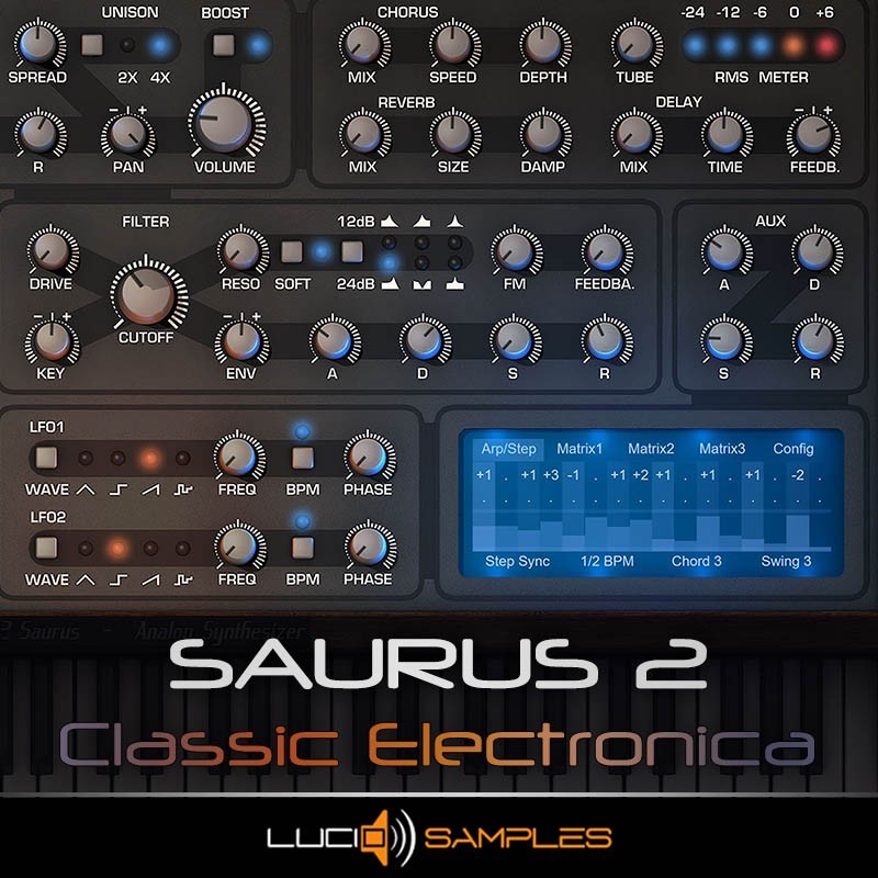 Saurus 2 Classic Electronica - 89 presets pour synthétiseur Saurus 2