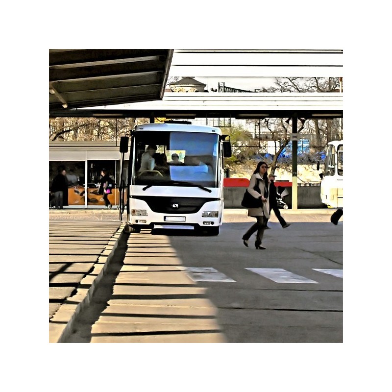 Bus Station Sound Effect, Stereo and Surround Wav File